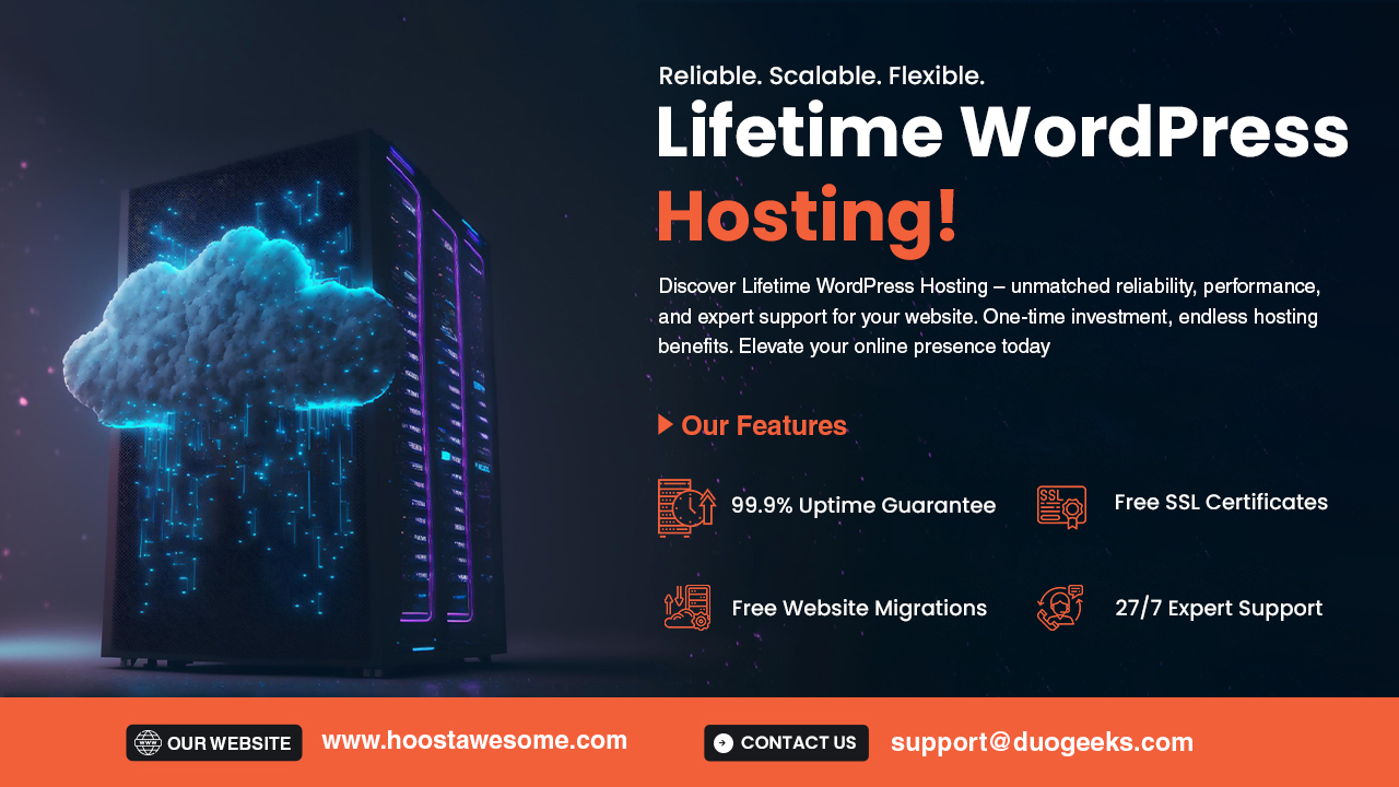 Hoost Awesome - Lifetime WordPress Hosting